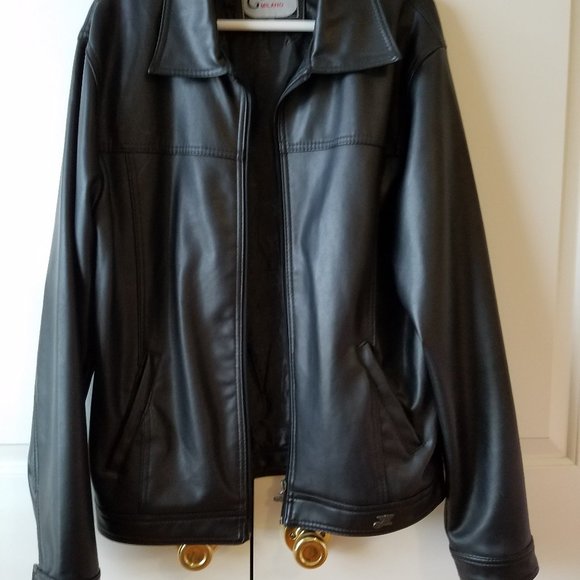 GA Milano. | Jackets & Coats | Ga Milano Black Vegan Leather Full Zip ...